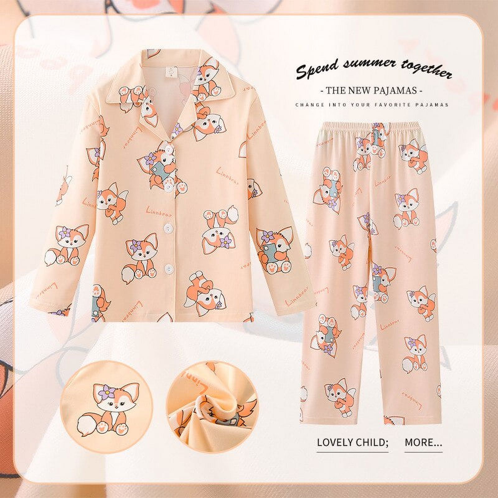 Anime Sanrio Hello Kitty Kuromi Pochacco Y2K Children Fall Pajamas ...