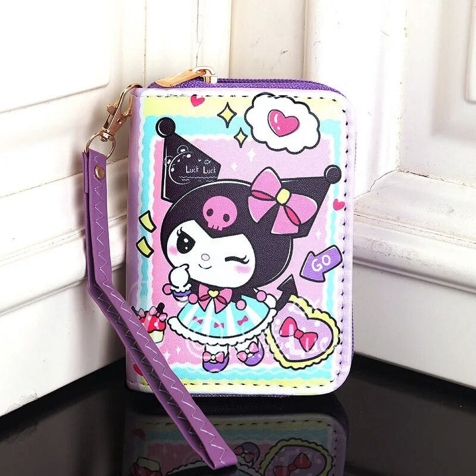 Anime Sanrio Kuromi My Melody Coin Purse Child Cute Cartoon Printing PU ...