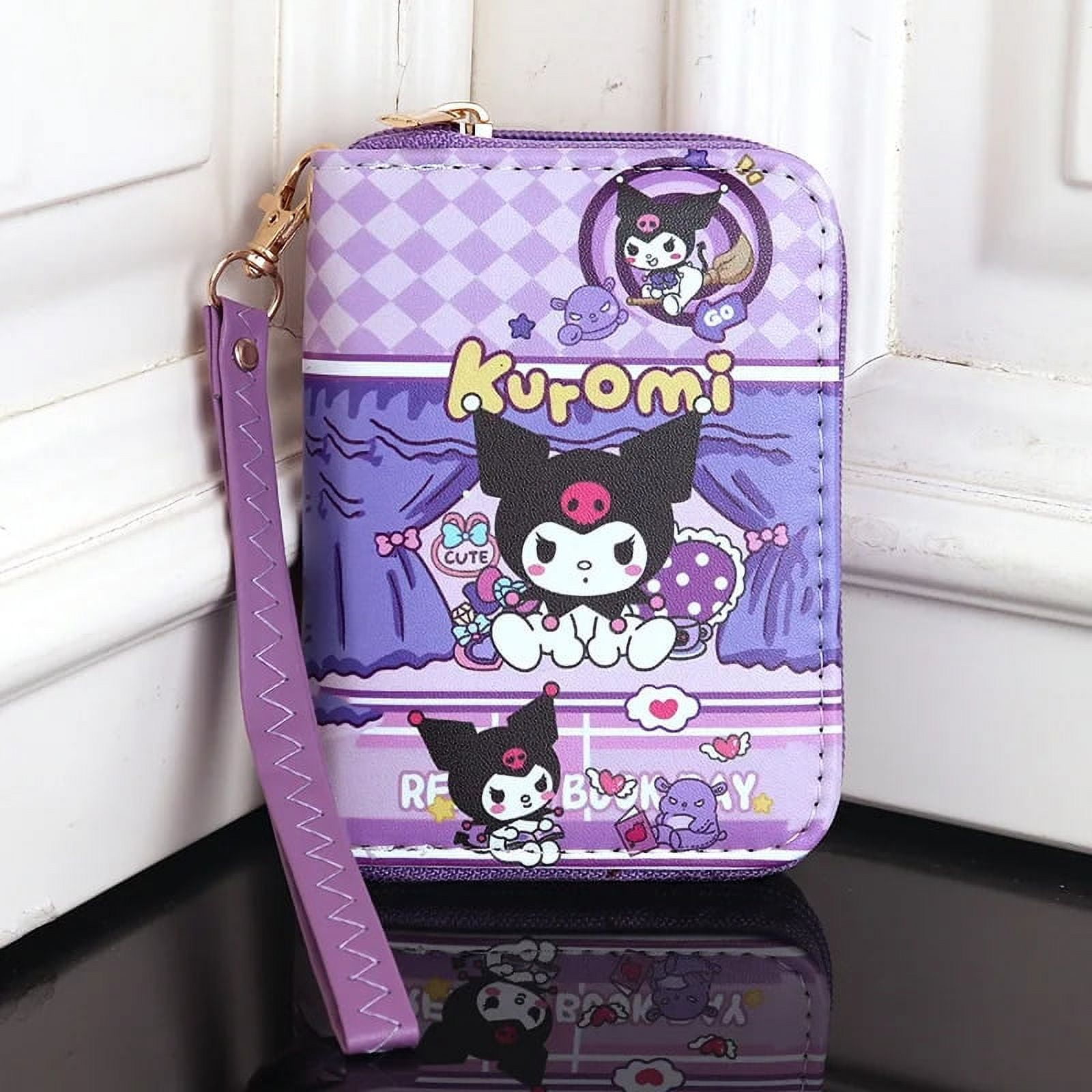 Anime Sanrio Kuromi My Melody Coin Purse Child Cute Cartoon Printing PU ...