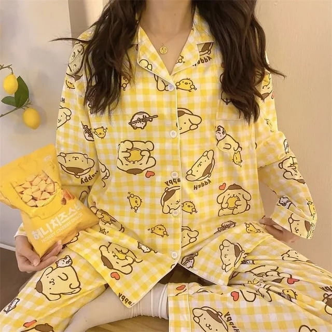 Anime Sanrio Kuromi Pompompurin Cinnamoroll Oversize Cartoon Long ...