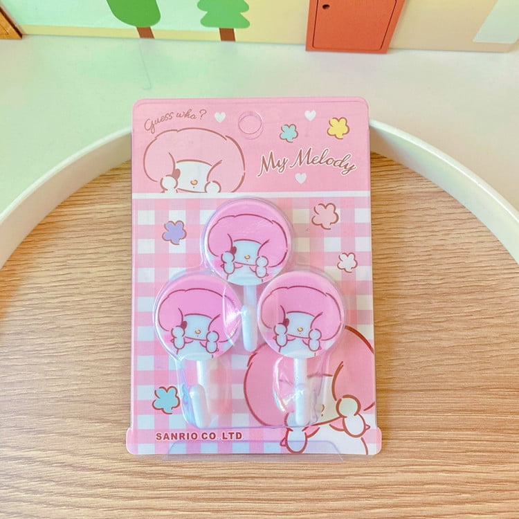 Anime Sanrio Mymelody Kuromi Cinnamoroll Pochacco New Sticky Hooks ...