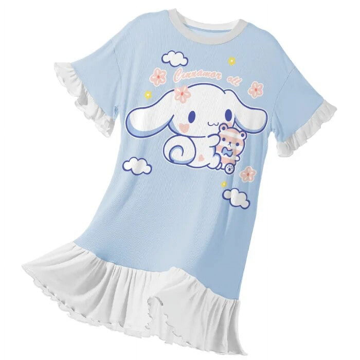 Anime Sanrio Nightdress My Melody Kuromi Cinnamoroll Pajamas Cartoon ...