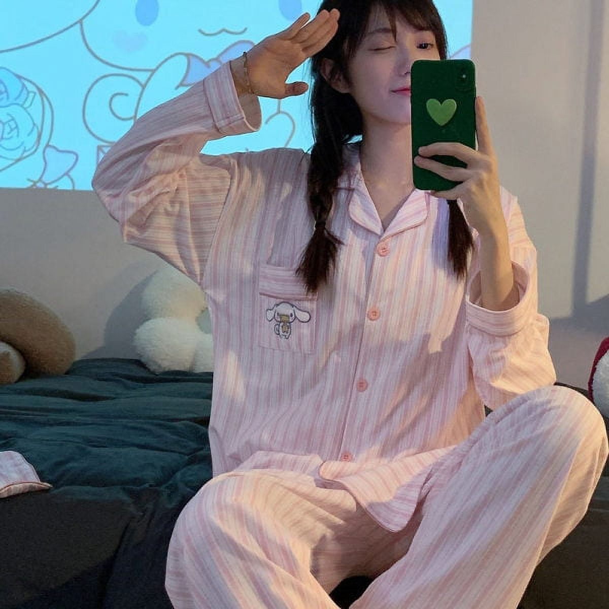 Anime Sanrio Pajamas Kuromi Pompompurin Cinnamoroll Oversize Cartoon ...