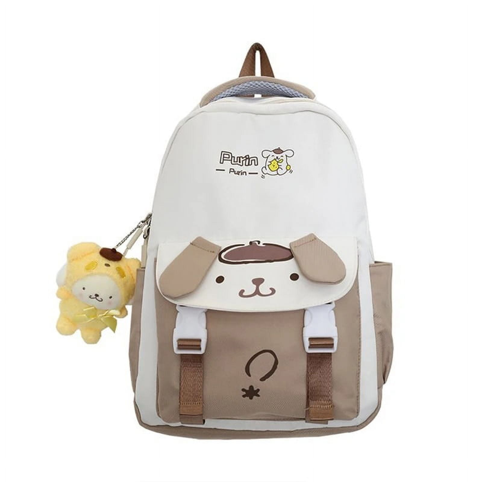 Anime Sanrioed Nylon Backpack shoulder bag Melody Kuromi Pom Pom Purin ...