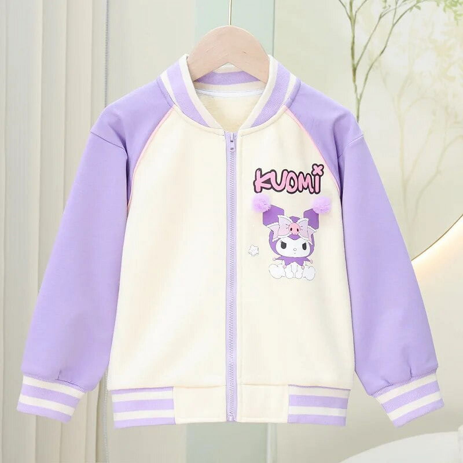 Anime Sanrios My Melody Kuromi Kawaii Autumn Winter Girl Three-Piece ...