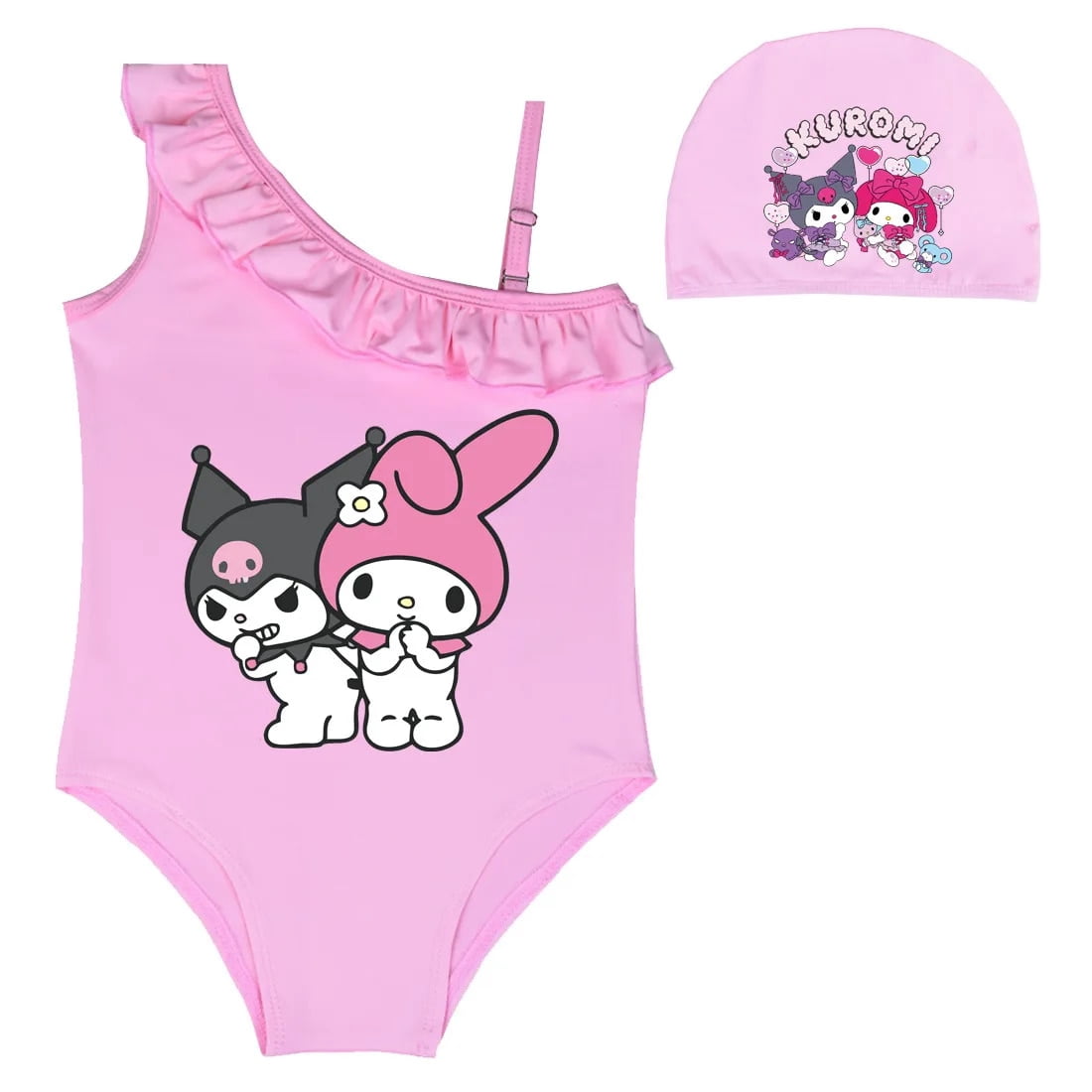 Anime Sanrios Swimsuit Cinnamoroll Kawaii Swimwear Princess Style Quick ...