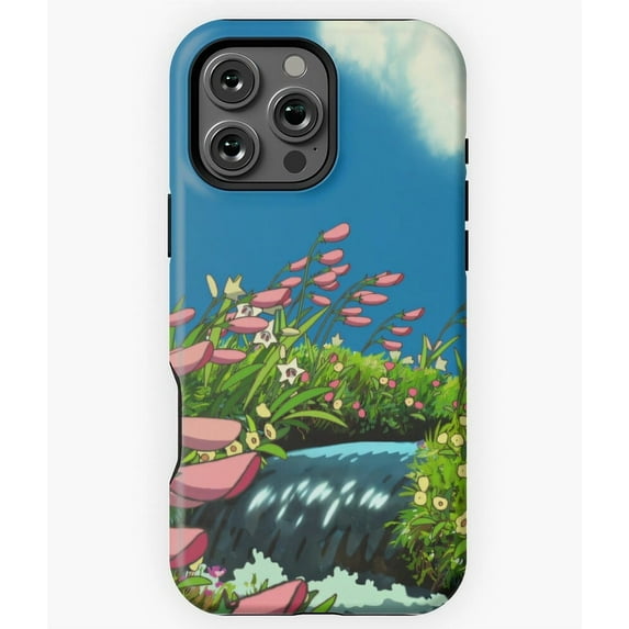 Anime Scenery Flowers Ghibli Style Art Phone Case for iPhone 11 12 13 ...