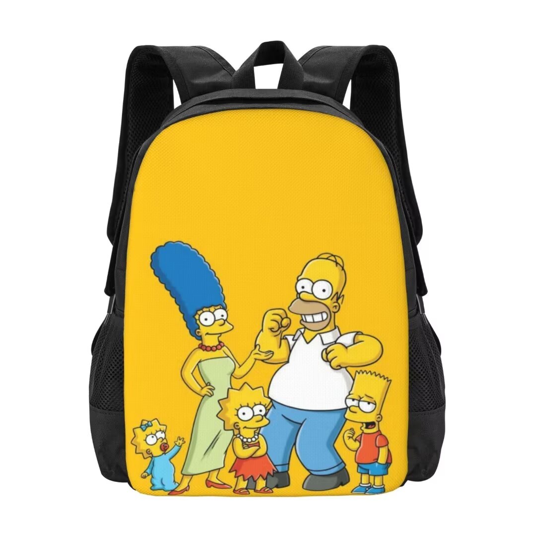 Anime Schoolbag Yellow The Simpsons Large-Capacity Casual Daypack ...