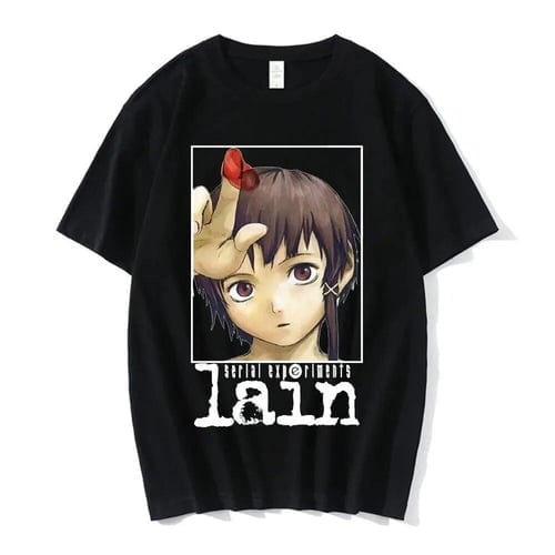 Anime Serial Experiments Lain 100 Cotton T-Shirt Unisex Women Graphic T ...