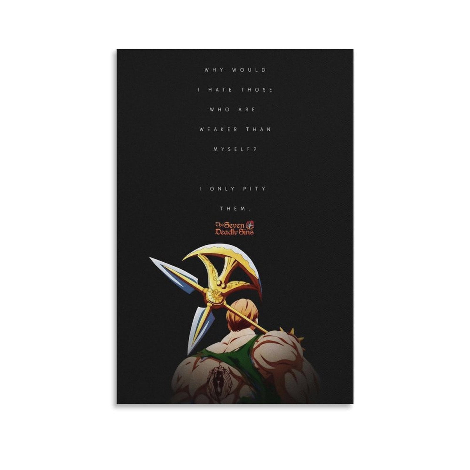 Anime Seven Deadly Sins Poster Escanor Canvas Art Poster and Wall Art ...