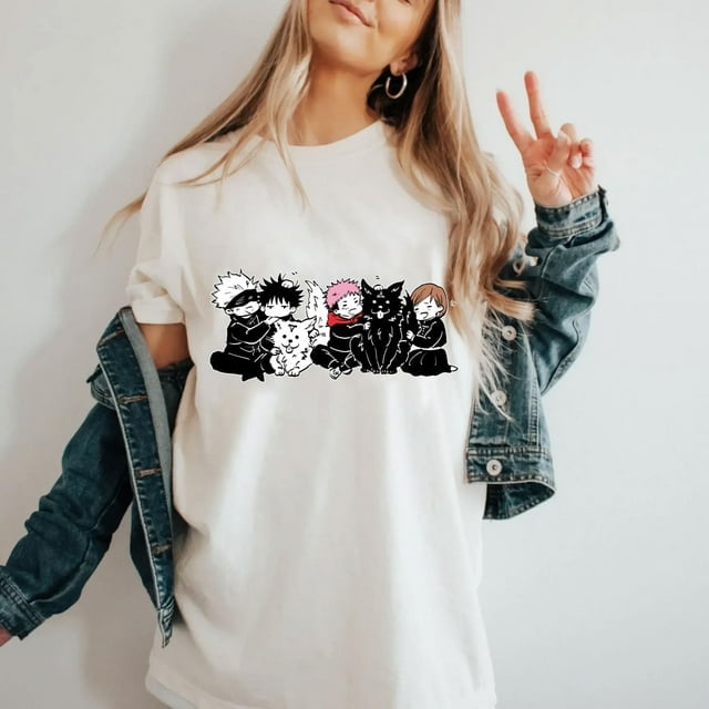 Anime Shirt JJK Inspired Tee Anime Gift Jujutsu Kaisen Merch Japanese ...