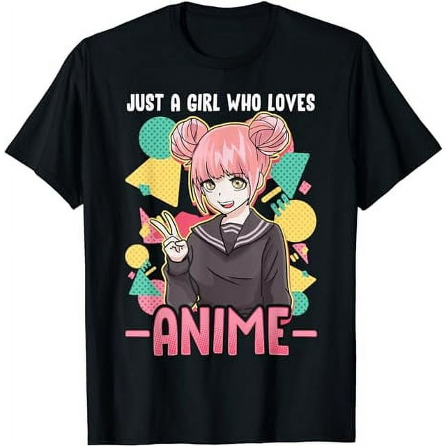 Anime Shirts For Girls Women Just A Girl Who Loves Anime T-Shirt ...