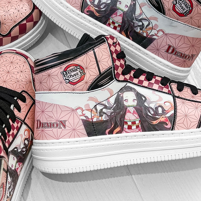 Anime Shoes Nezukol Anime Sneakers Cartoon Tanjirou Cosplay Women ...