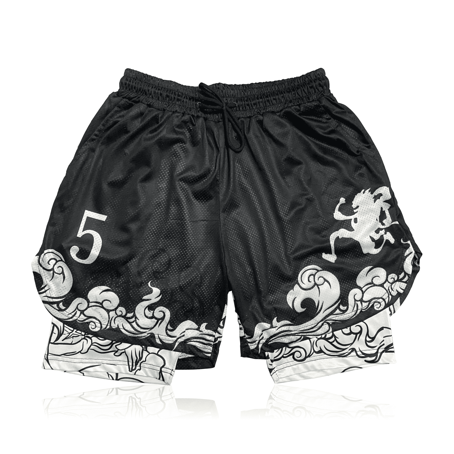 Anime Shorts - Breathable Mesh Running Gear Sweat Gym Short, Stretch ...