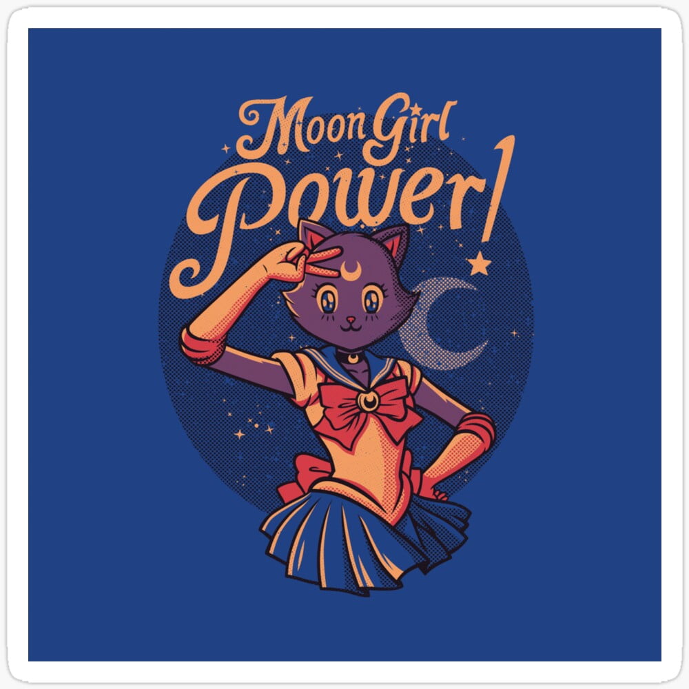 Anime Shoujo Sailor Cat Sticker Phone Decal Water Bottle Stickers Car ...