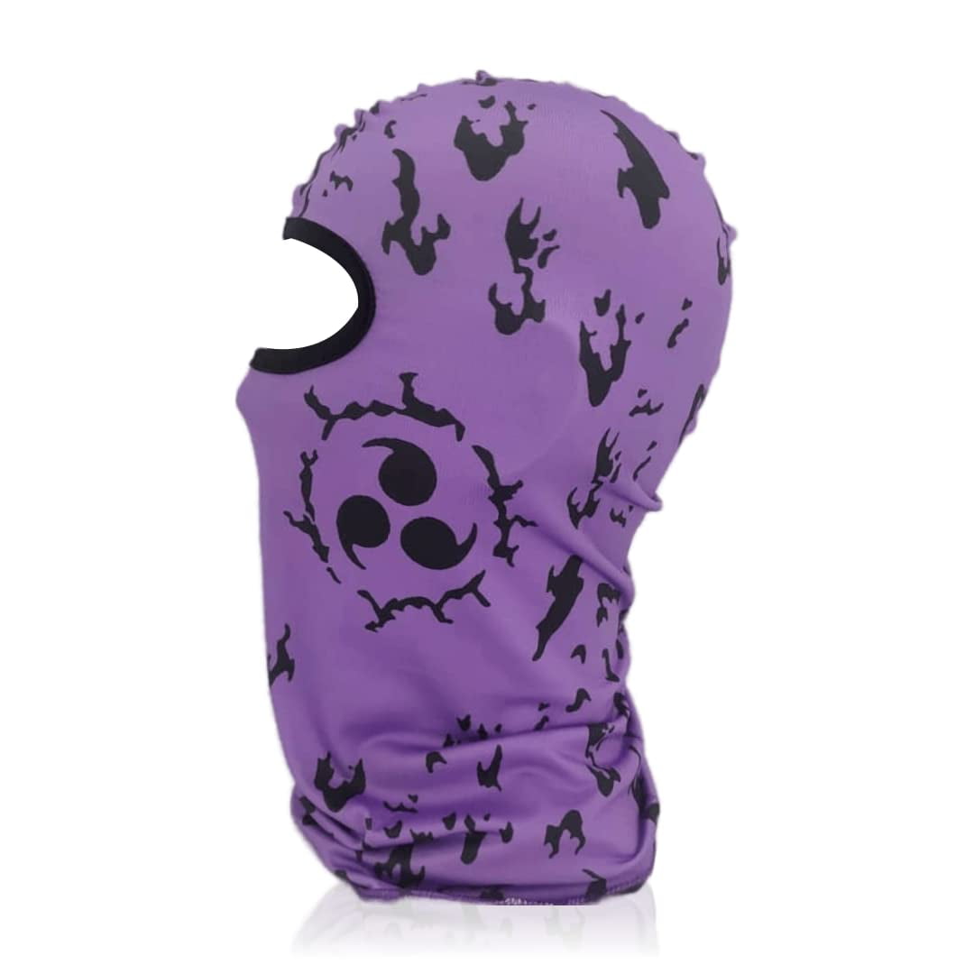 Anime Ski Mask with Design - Purple Cm Black Balaclava B Summer Skii ...