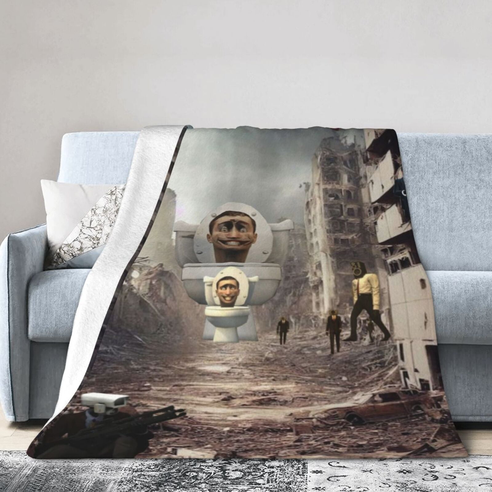 Anime Skibidi Toilet Flannel Throw Blanket 50x40 In Super Soft Blanket ...