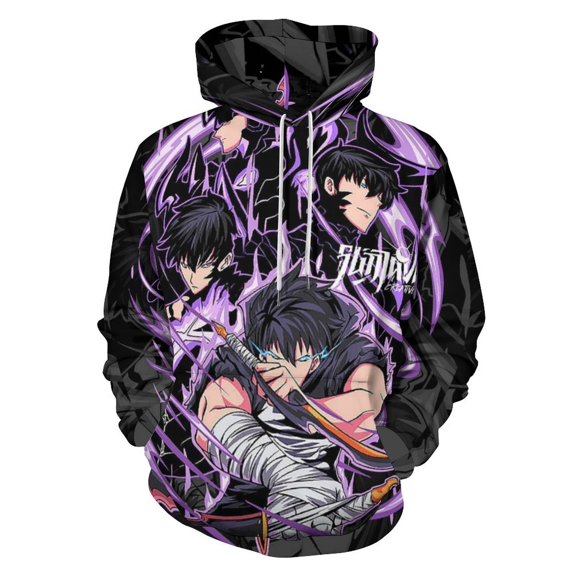 Anime Solo Leveling Adult Sweater Pullover Sweatshirt Hoodies Long ...