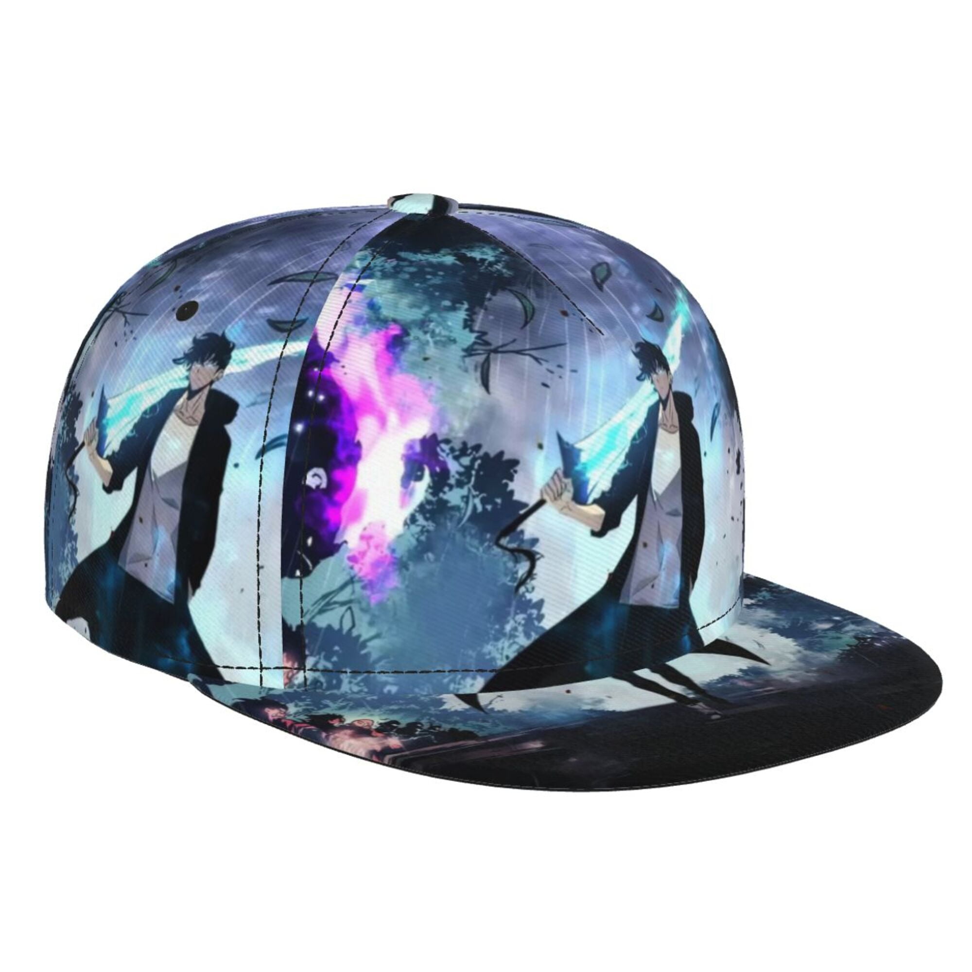 Anime Solo Leveling Brim Bill Baseball Cap Adjustable Snapback Hat Hip ...