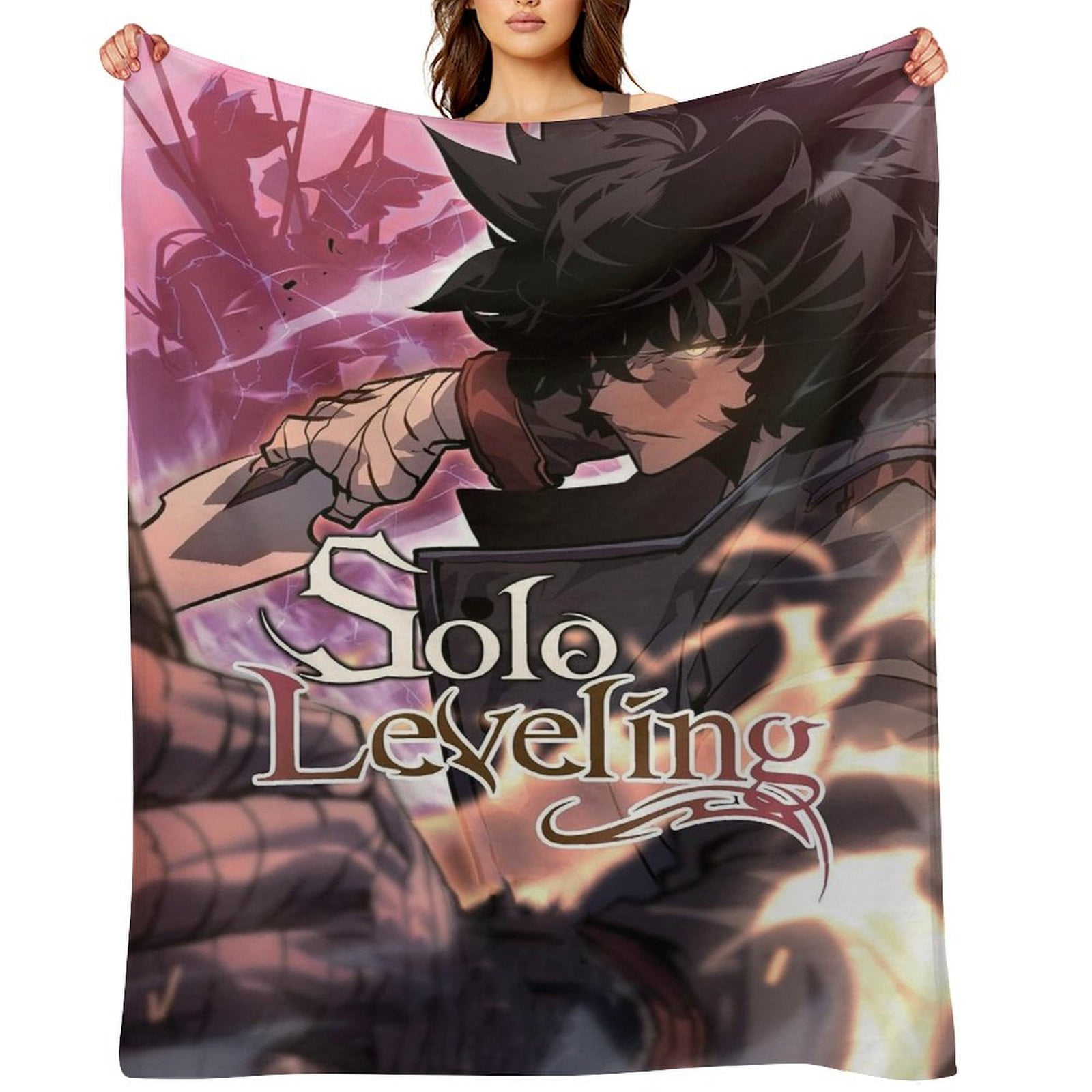 Anime Solo Leveling Flannel Blanket, Ultra Soft Warm Throw Lightweight ...