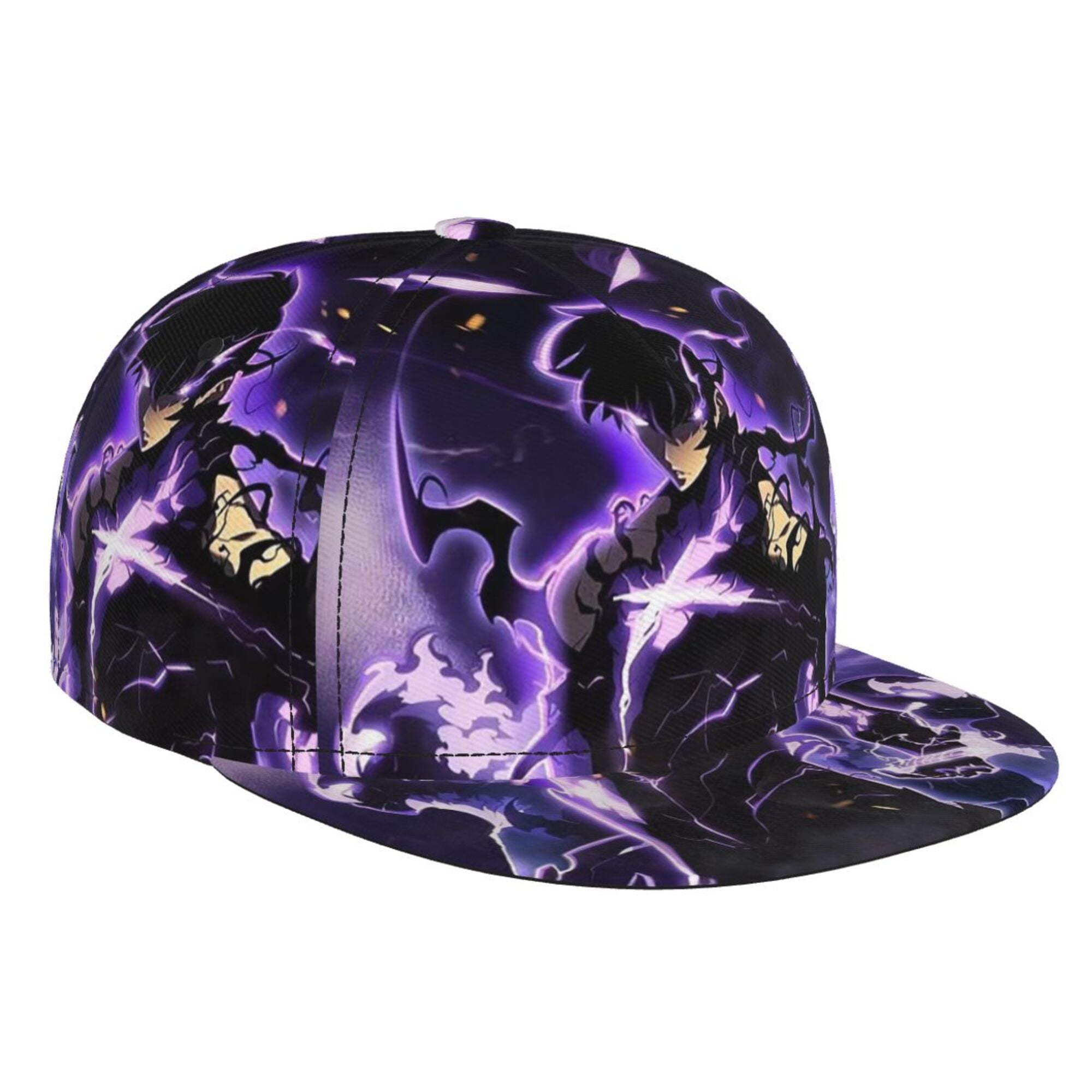 Anime Solo Leveling Flat Brim Bill Baseball Cap Adjustable Hat Hip Hop ...