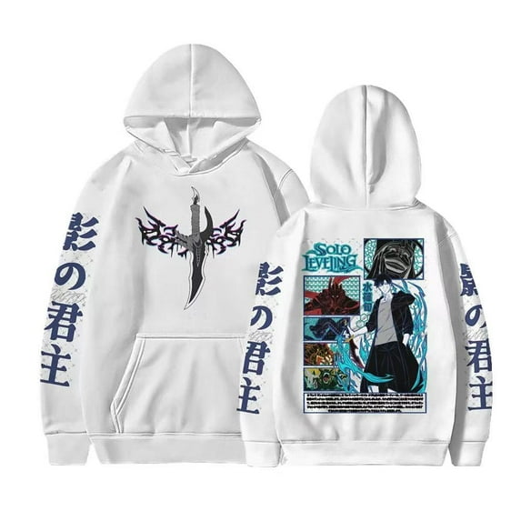 Anime Solo Leveling Hoodie Harajuku Pullover Tops Man Woman Sung Jin ...