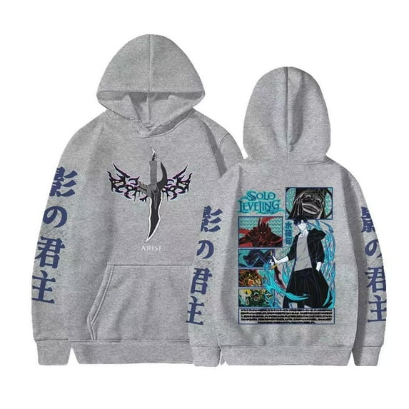 Anime Solo Leveling Hoodie Harajuku Pullover Tops Man Woman Sung Jin ...