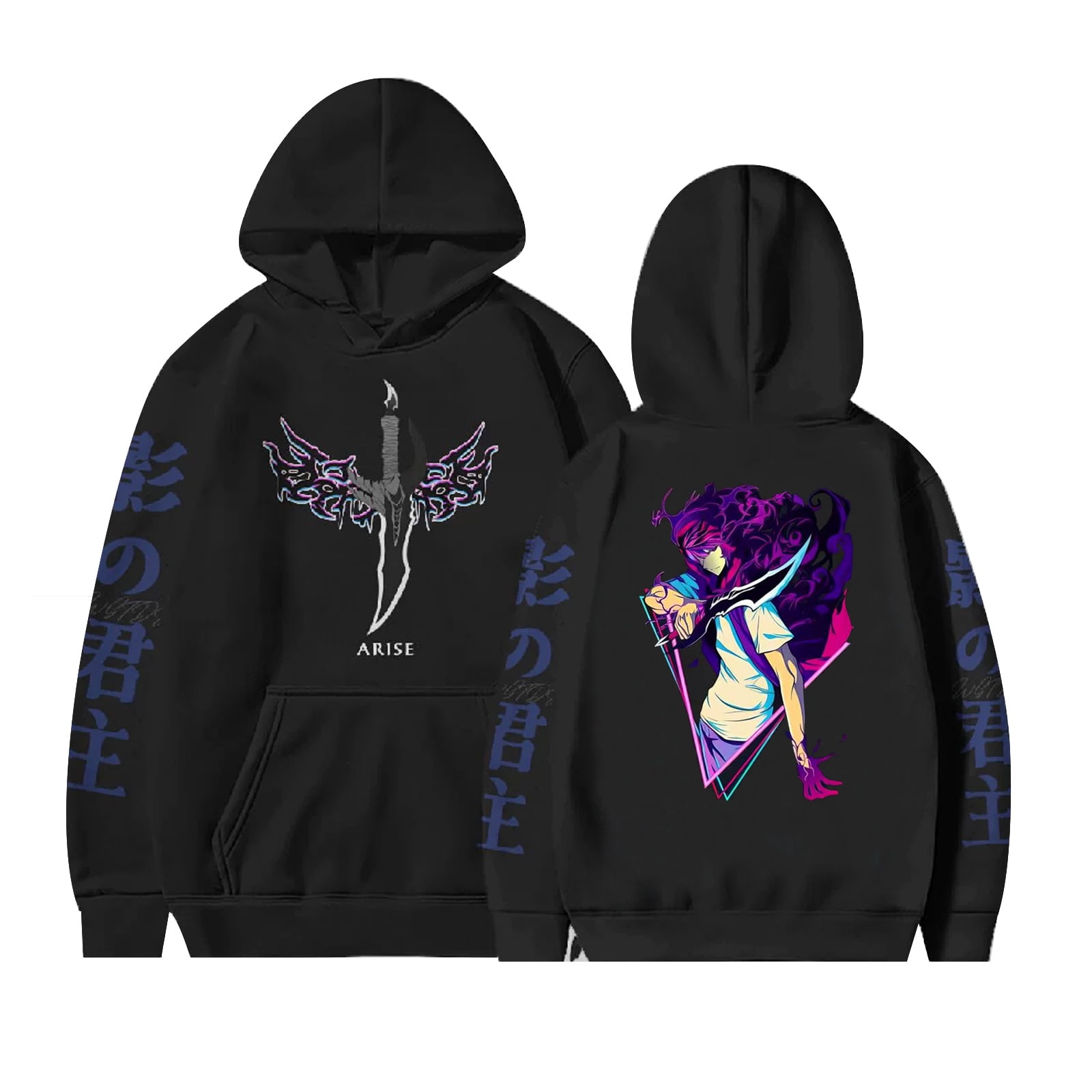 Anime Solo Leveling Hoodie Harajuku Pullover Tops Man Woman Sung Jin ...