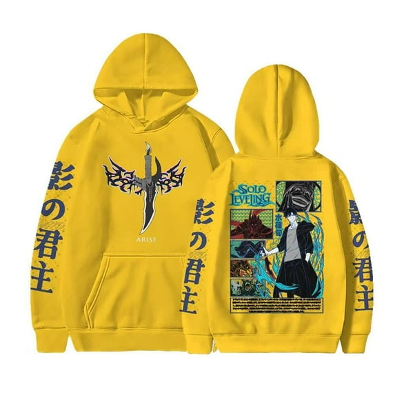 Anime Solo Leveling Hoodie Harajuku Pullover Tops Man Woman Sung Jin ...