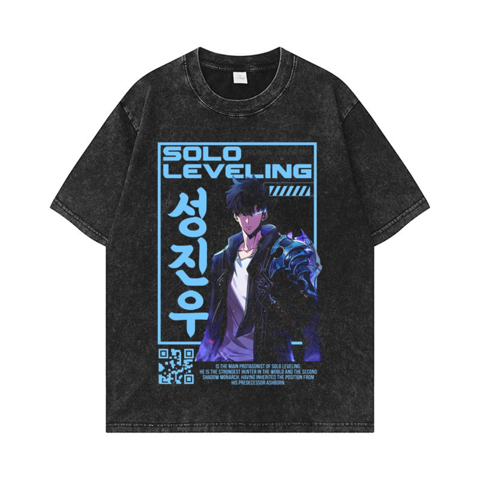 Anime Solo Leveling Shirt Jin Woo Sung Graphics T Shirt Men Cotton ...