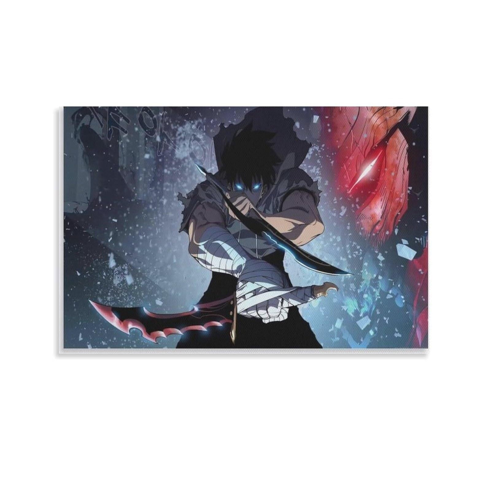 Anime Solo Leveling Sung Jin Woo Poster Gifts Canvas Painting Poster ...