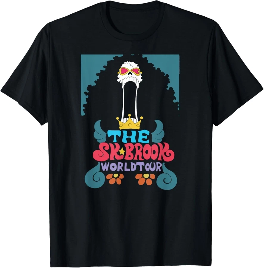 Anime Soul King Brook World Tour Music Graphic Retro Vintage Style Tee ...