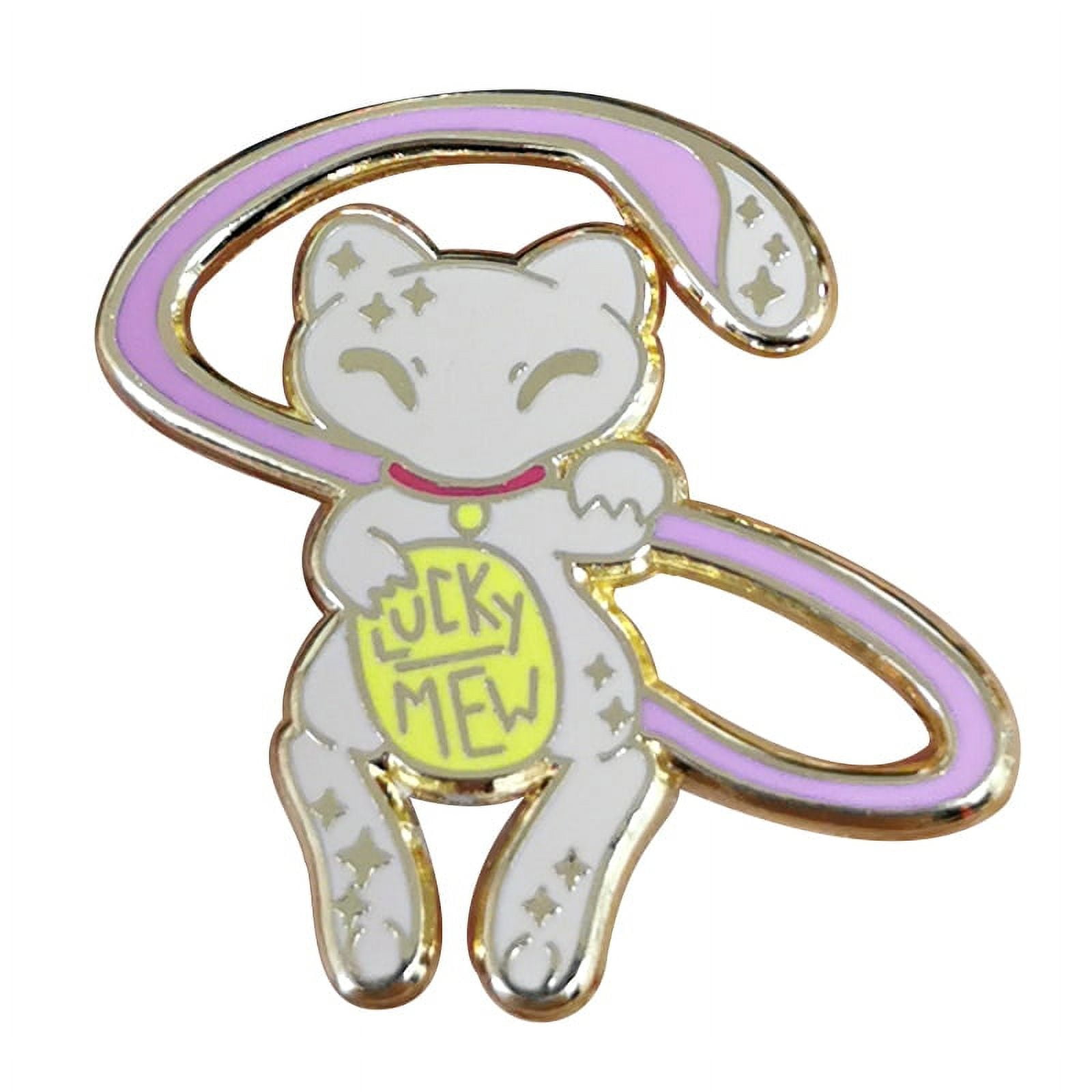 Anime Source Pokemon Mew & Mewtwo Enamel Pin Brooch, Lucky Cat Monster ...