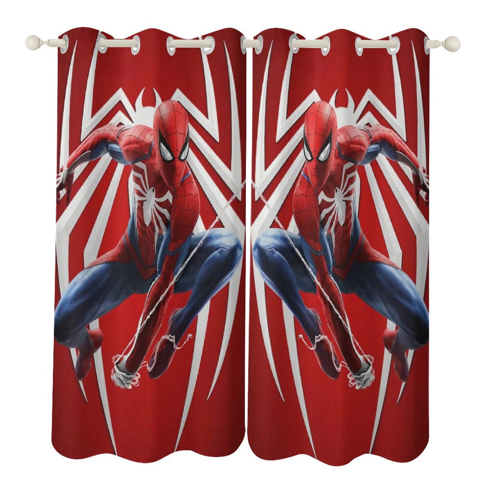 Anime Spider-Man Curtains for Kids,Cartoon BlackOut Curtain for Boy ...