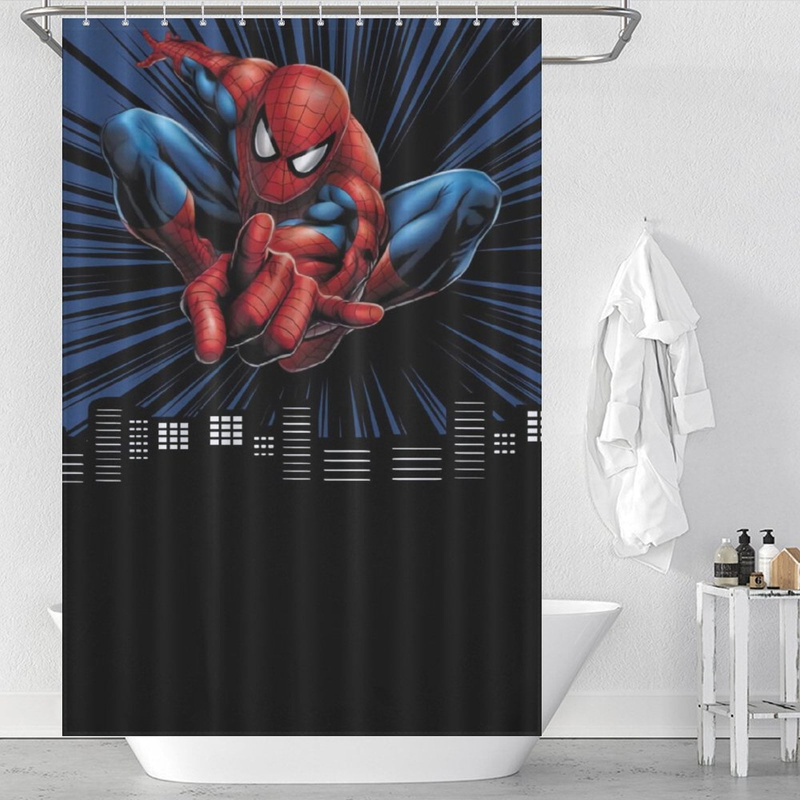 Anime Spider-Man Shower Curtain,Polyester Shower Curtain,Water ...