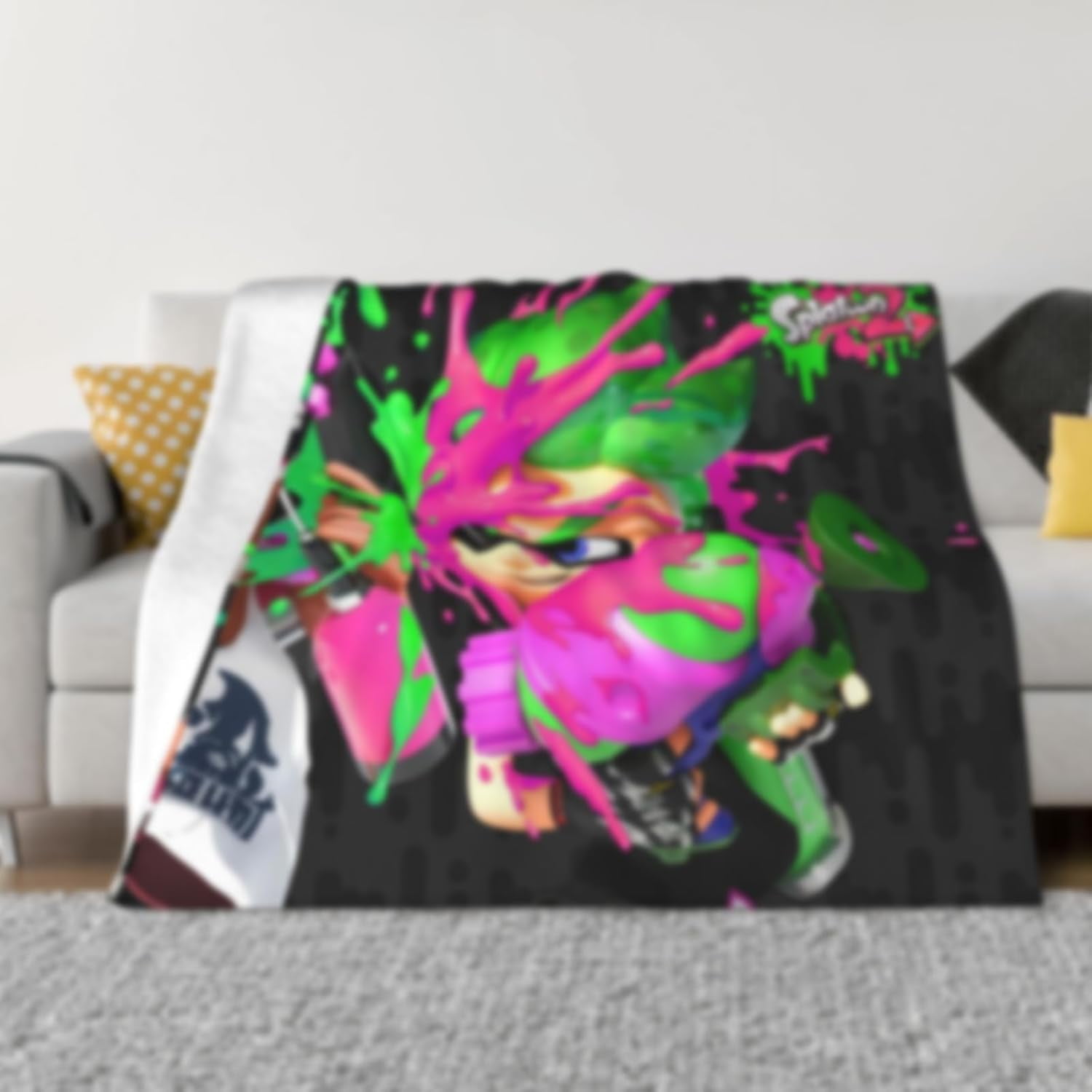 Anime Splaton Blanket Kawaii 3D Printed Throw Blanket Facecloth ...