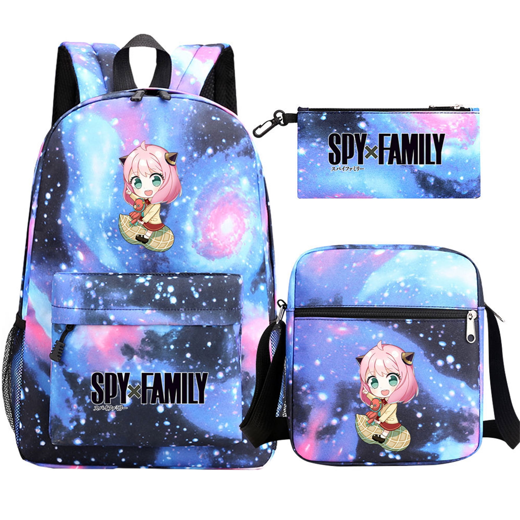 Anime Spy Family 3 in 1 Backpack Set,Student School Bookbag+Shoulder ...