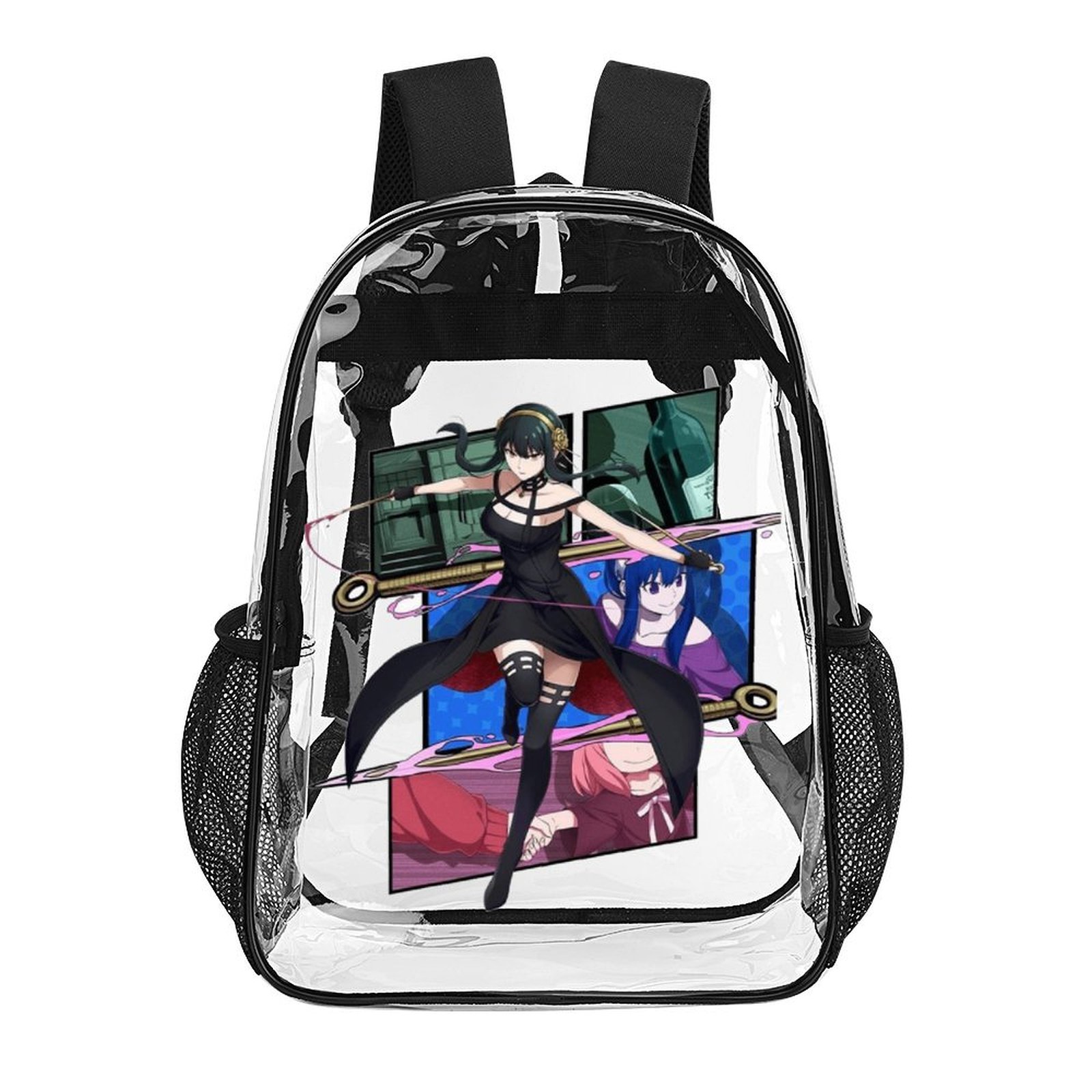 Anime Spy family Transparent Backpack Peripheral Cartoon PVC School Bag ...