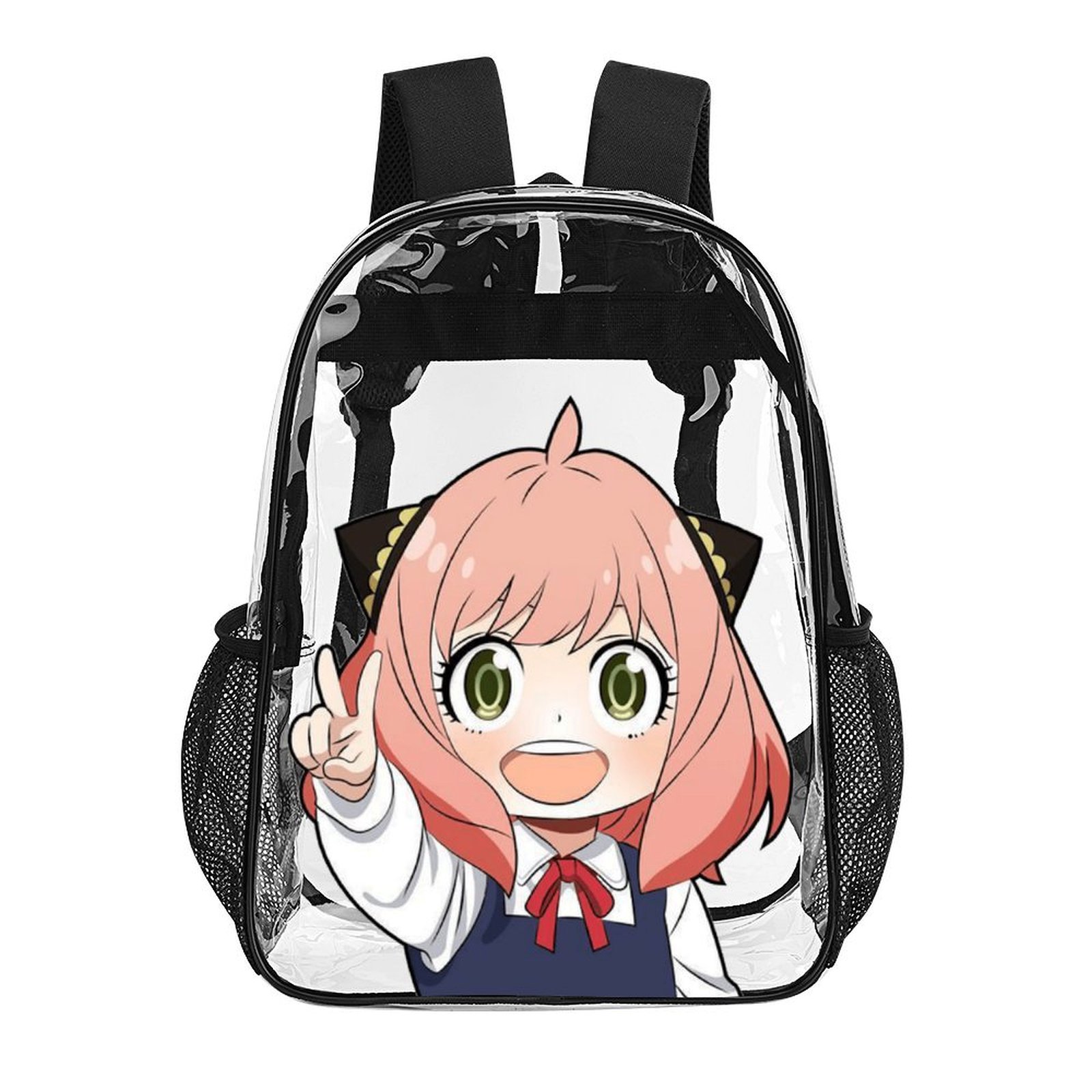 Anime Spy family Transparent Backpack Peripheral Cartoon PVC School Bag ...
