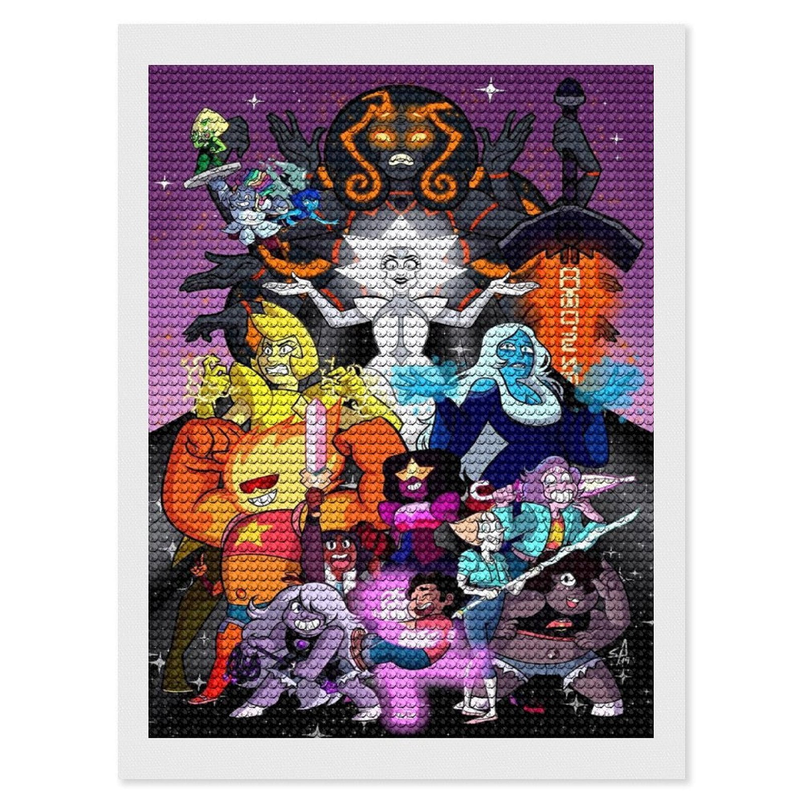 Anime Steven-Universe Diamond Art Kits Round Full Drill,DIY 5D Diamond ...