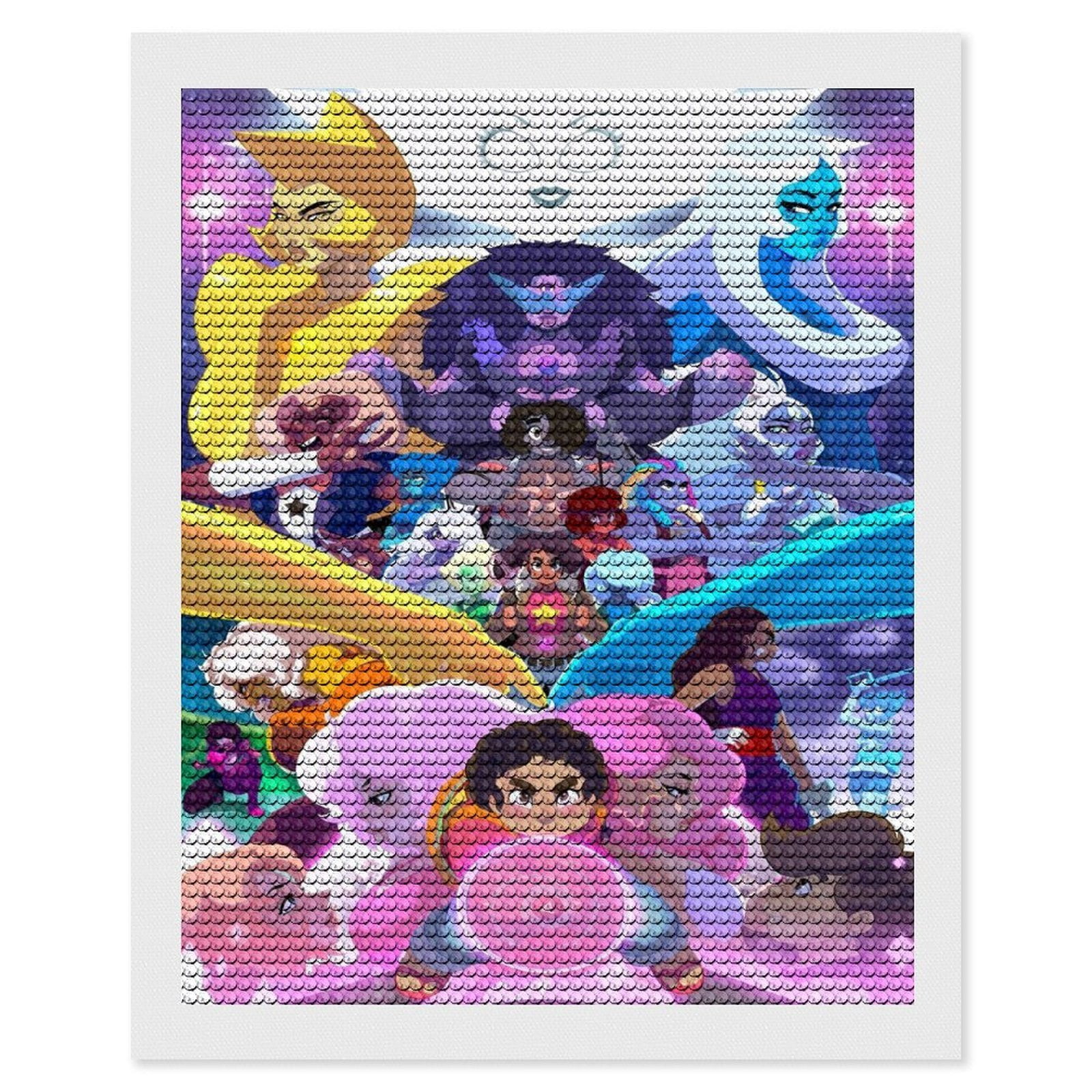 Anime Steven-Universe Diamond Art Kits Round Full Drill,DIY 5D Diamond ...
