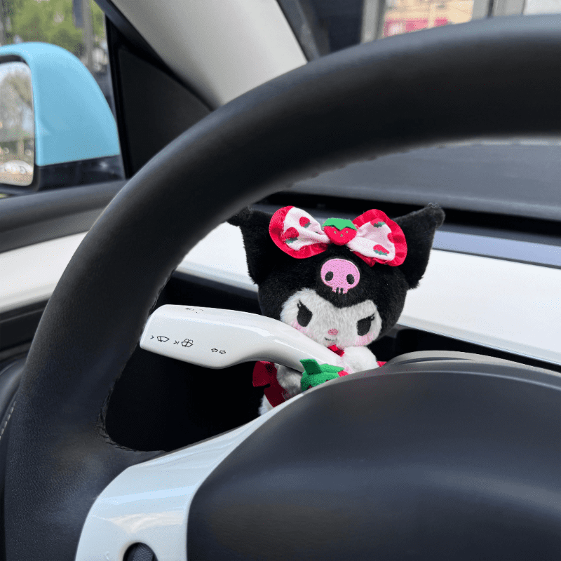 Anime Strawberry My Melody Kuromi Hellokittys Plush Doll Car Wiper Turn ...