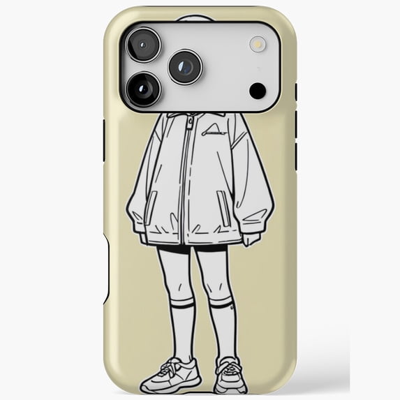 Anime Style Blank Head Bomber Jacket Shorts Outfit for iPhone Case 11 ...