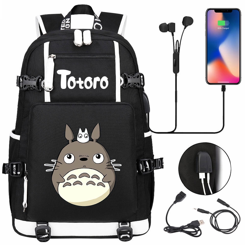 Anime Style Laptop Backpack for Teens and Daily Travel, USB Charging ...