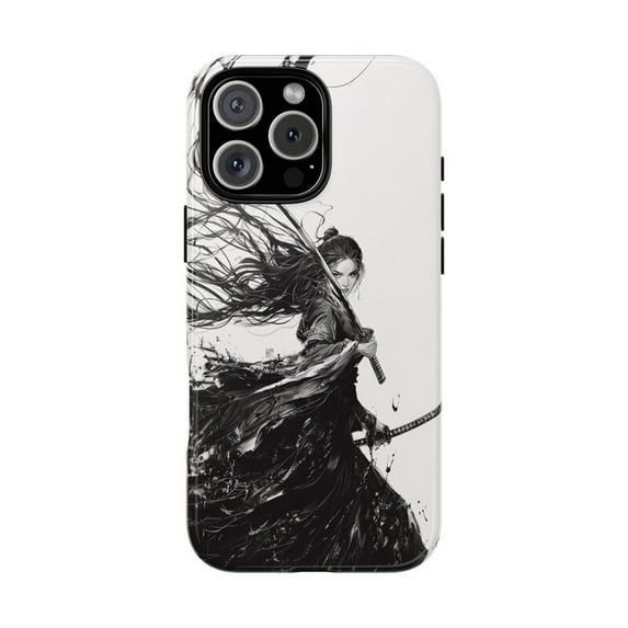 Anime Style Samurai Ninja Girl Warrior Phone Case for iPhone 11,12,13 ...