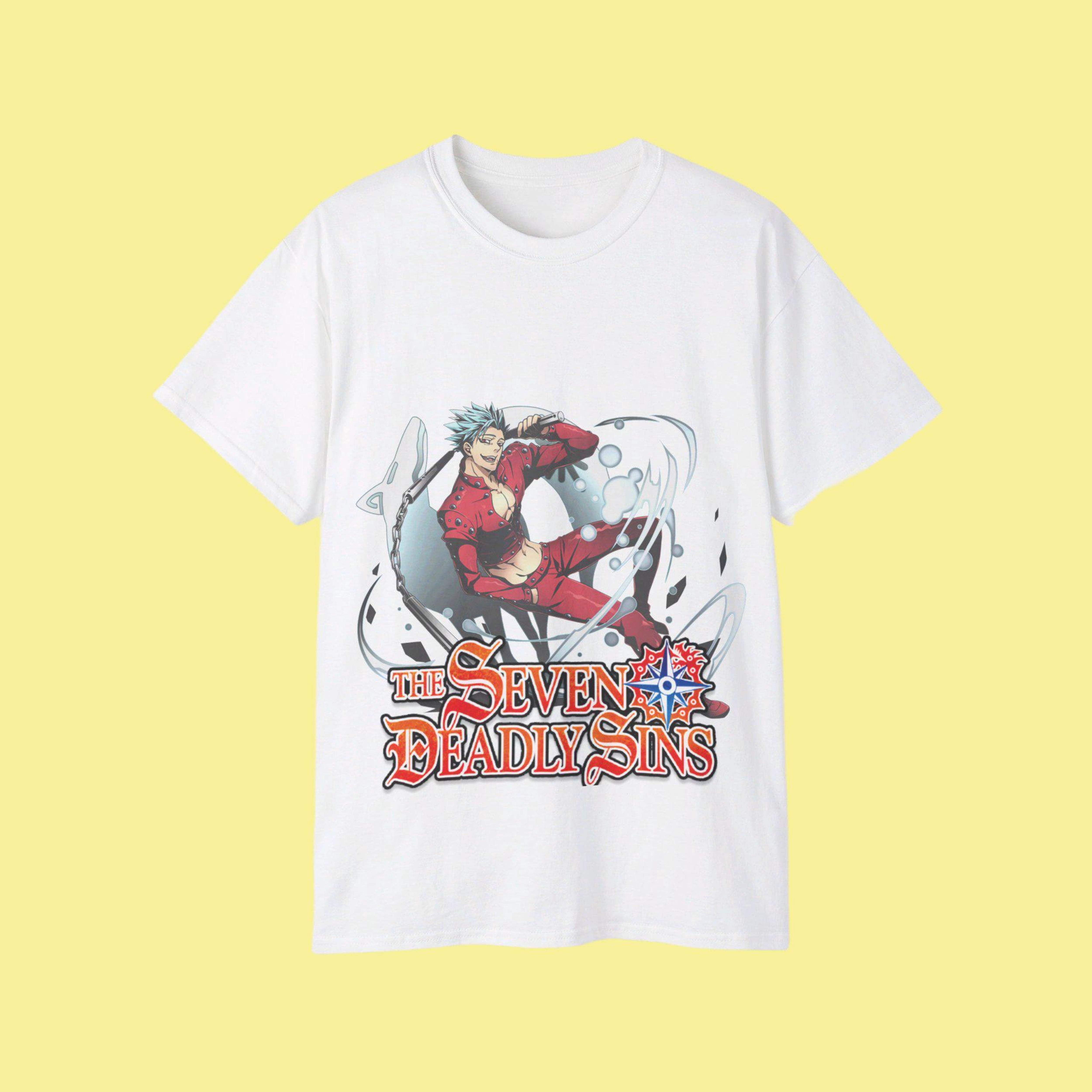 Anime Style Shirt, Unisex Cotton Tee, The Seven Deadly Sins, Ban ...