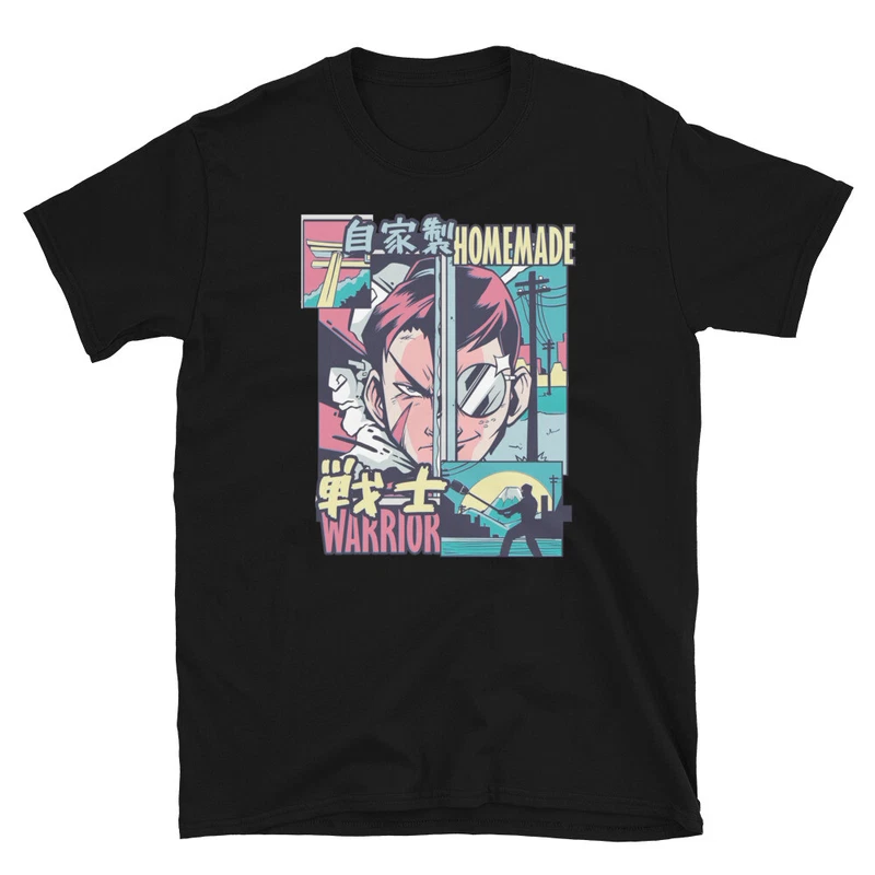 Anime Style Warrior Storytime Art Graphic Novelty Souvenir Gift TShirt ...