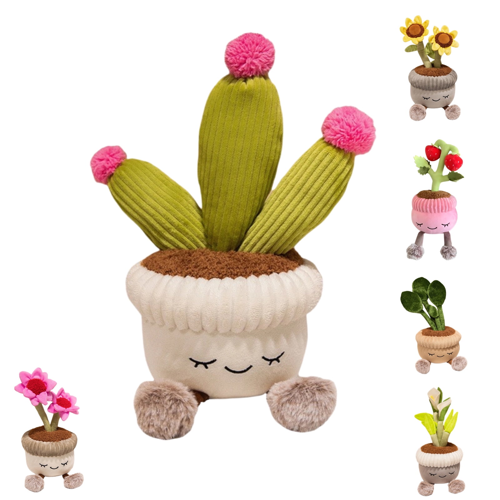 Anime Succulent Plush in Flower Pot, 15 Inch Huggable Stuffed Doll ...