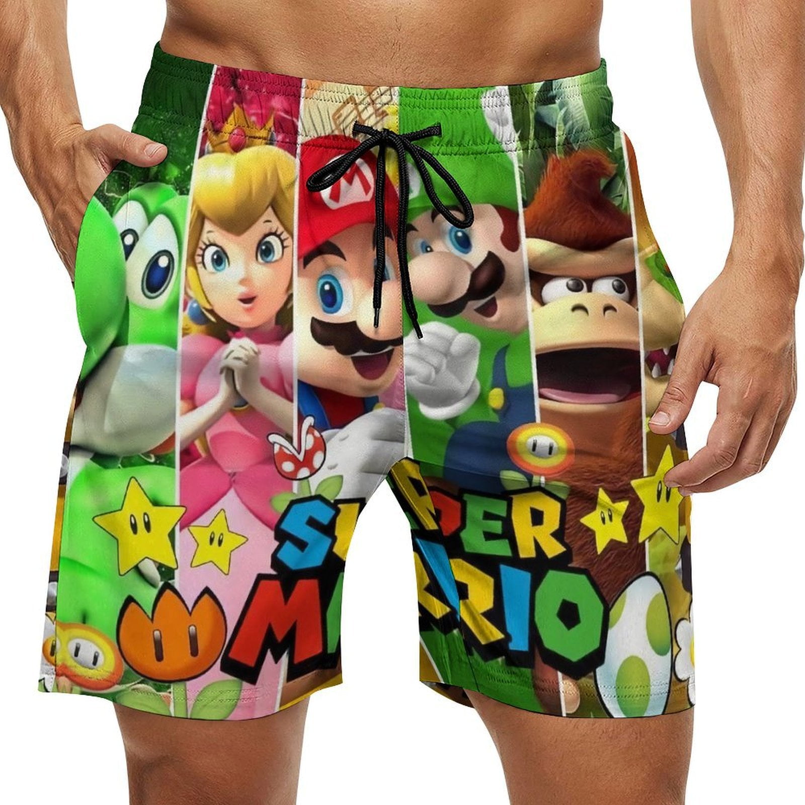 Anime Super Mario Mens Swim Trunks,Men's Swim Trunks Board Shorts Quick ...