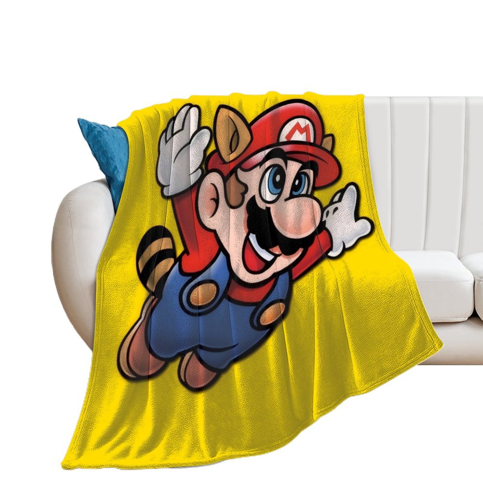 Anime Super Mario Throw Blanket Cartoon Blanket Soft Flannel Throws for ...